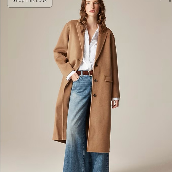 J. Crew | Jackets & Coats | J Crew Italian Wool Tan Long Coat | Poshmark
